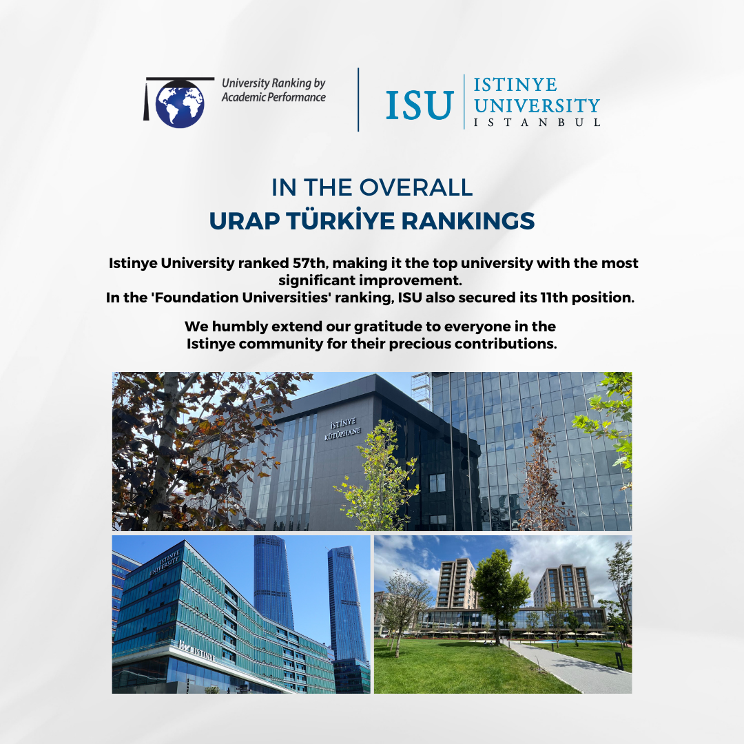 Istinye University ranks 11th in the 2023-2024 URAP Türkiye Foundation Universities List ...